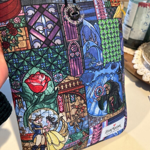 Stain Glass Princess Book Sleeve: Beauty, Beast Tablet Tech Case ...