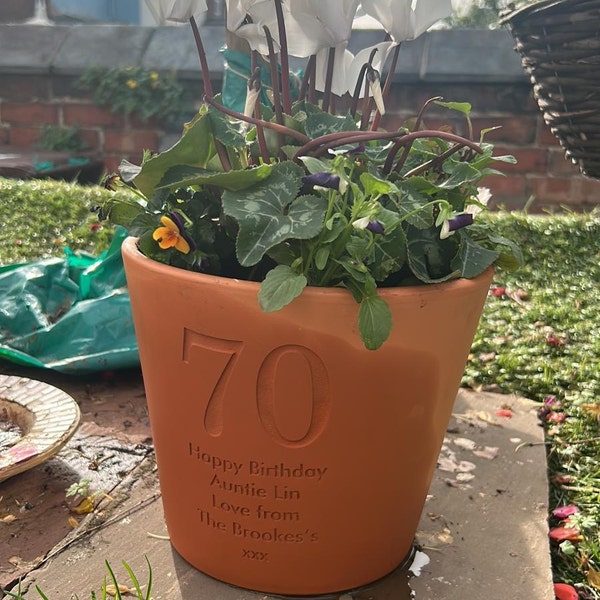 Personalised Birthday Flower Pot - Etsy UK