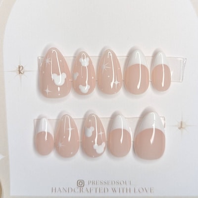 FAYE Fairycore Aesthetic Press on Nails Jade Aurora Nails Lily Pond ...