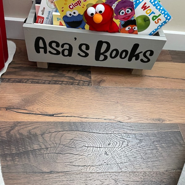 Children's Library Box, Baby Book Box, Book Storage, Nursery Storage ...