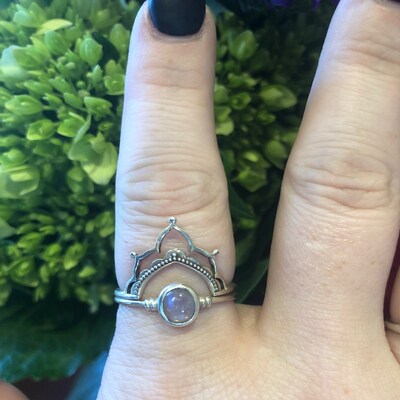 Stackable Stacking Rings, Moonstone Ring, Sterling Silver Ring for ...