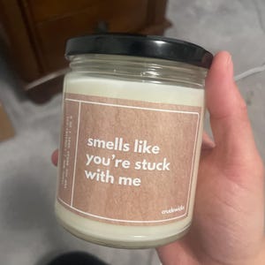 Smells Like Custom Text Candle Funny Gift Soy Candle Anniversary Gift ...