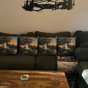 Mountain and Tree Scene Metal Wall Art 6.1 - Etsy