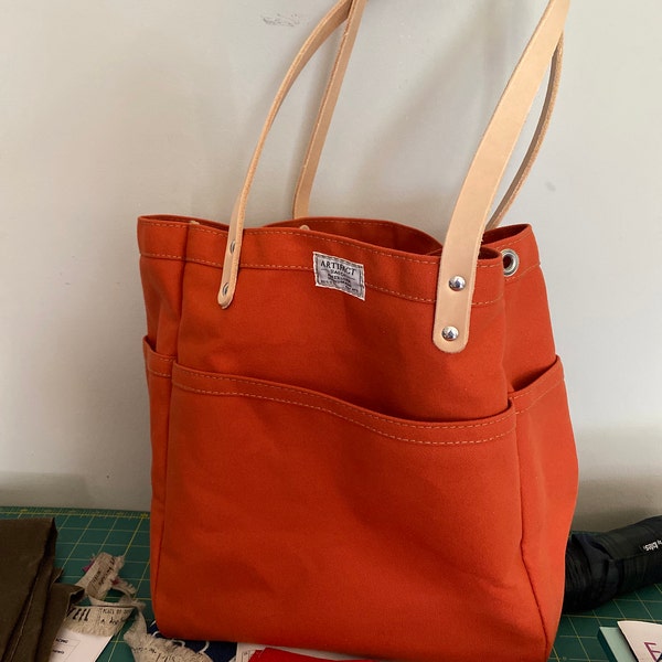 Knitting & Crochet Project Tote Bag W/ Leather Straps | ARTIFACT ...