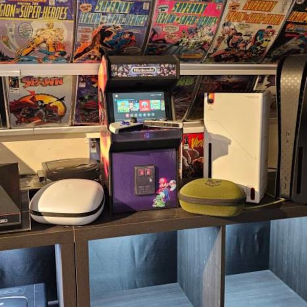 Nintendo Switch Stand Retro Arcade Cabinet With Storage for Original ...