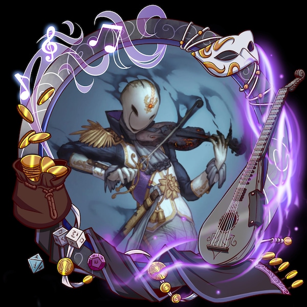 Bard D&D Token Frame/digital Token/tabletop/dungeons and Dragons ...