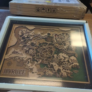 The Hyrule 3D Wooden Map - Etsy