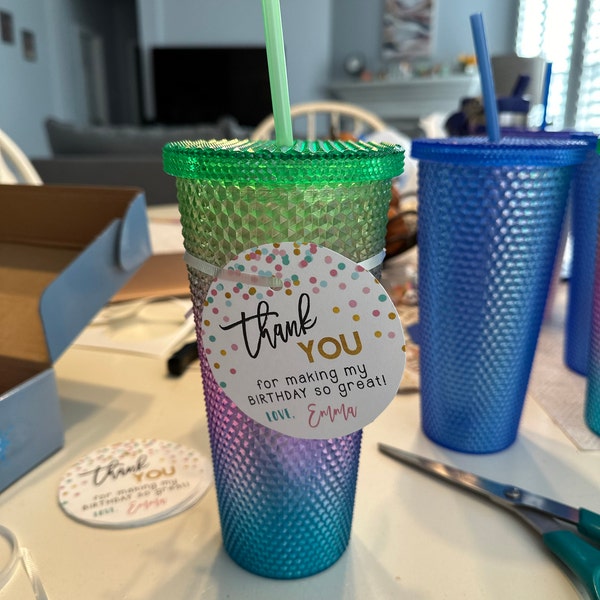 EDITABLE Confetti Birthday Favor Tag, Editable Favor Tag, Girl Birthday ...