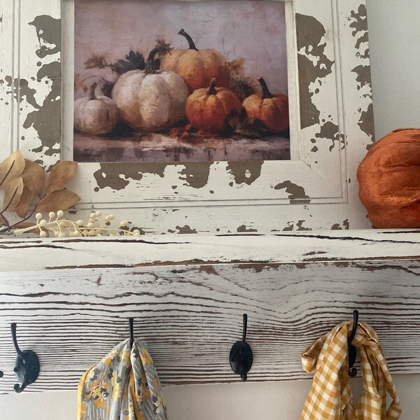 Fall Wall Decor Printable Pumpkin Still Life Painting Rustic Fall Art ...