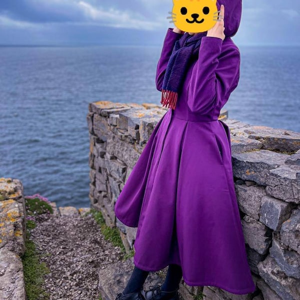 Soft Beige-pink Shade Color Raincoat With White Floral Print. Double ...