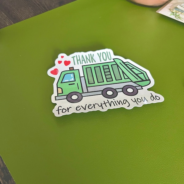 Garbage Trash Thank You for Your Service Decal 5” FREE SHIPPING - Etsy