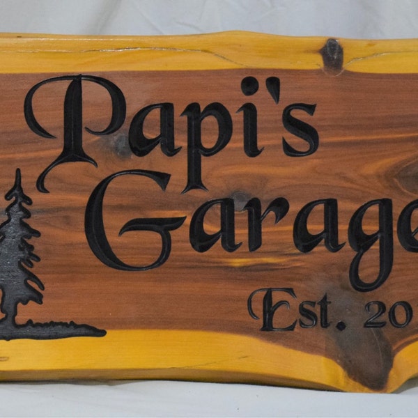 Cedar Sign * 3ft Wide * Wood Sign * Rustic Cedar Slab Sign * Custom ...
