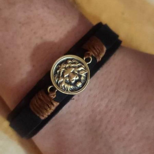 Adjustable Grief Bracelet, Handmade Leather Widow Bracelet, Wear a Ring ...
