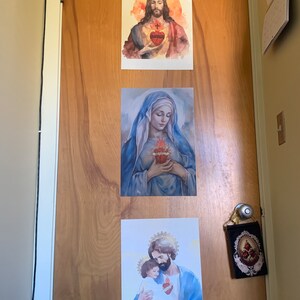 Sacred Heart of Jesus,immaculate Heart of Mary With Prayer Printable ...