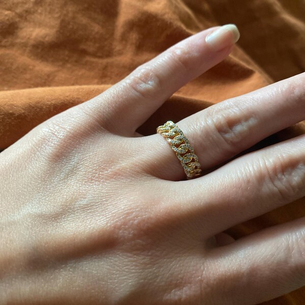 Bypass Open Cuff Half Eternity Wedding Band, Round Cut Moissanite ...