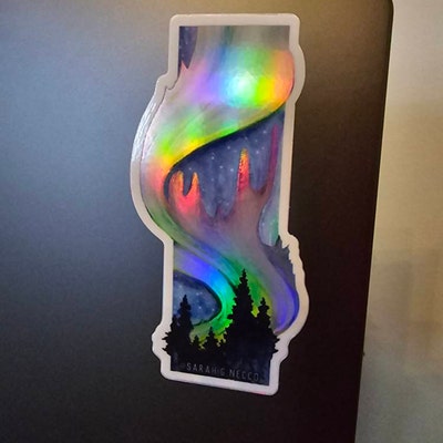 Northwest Landscape Wrap Sticker, 2x8 Clear Vinyl Die Cut Sticker ...