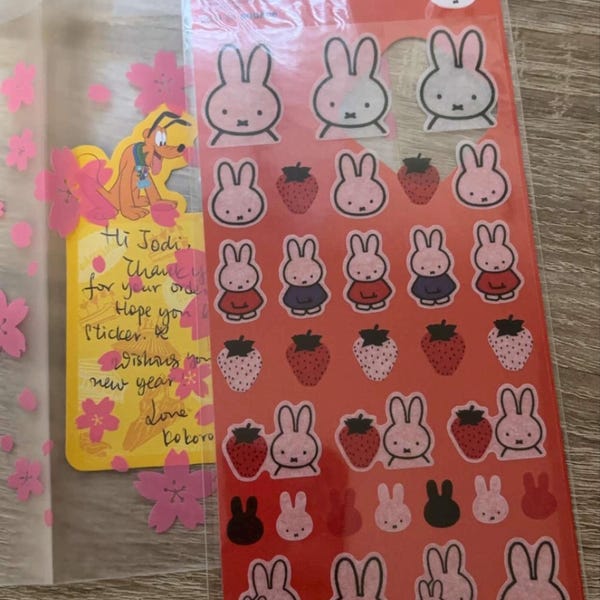 Miffy Stickers Creative Point Key Japan Miffy Sticker Envelope Sealing UK SELLER Nijntje Miffy ...