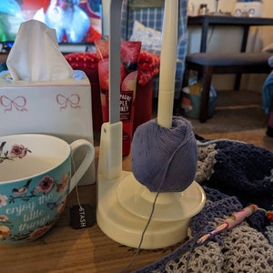 Wool Jeanie the Magnetic Yarn Ball Holder Which Feeds by Revolving the ...