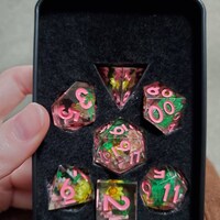Coral Fossil Gemstone Polyhedral Dice Set: Hand Carved With Quality ...