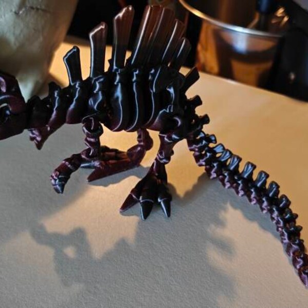 Articulating Spinosaurus Skelly Custom 3D Printed With Fish and ...