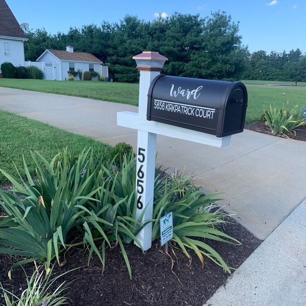 Personalized Mailbox Address Decal - Custom Vinyl Decal for Mailboxes ...