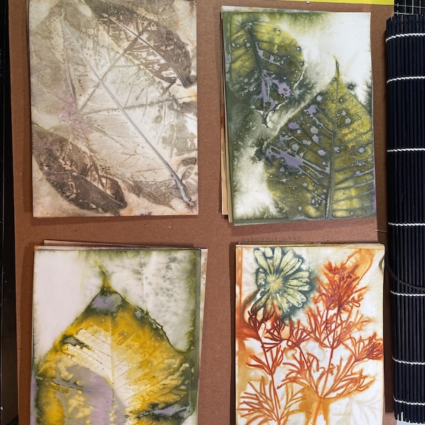 Eco Printed Papers, Paper Kits, Hand Printed Papers, Wild Crafting, Eco ...