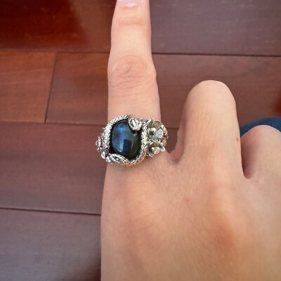 Strawberry Quartz Nature Inspired Snake Ring, Sterling Silver Snake ...