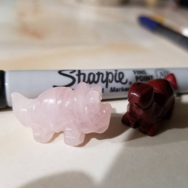 Mini Carved Crystal Dinosaur Figurine 1" - Carved Stone Animal - Small ...