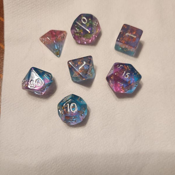 Space Dice / Cosmic Burst - Sharp Edge Dice for Dnd / Dnd Resin Dice ...