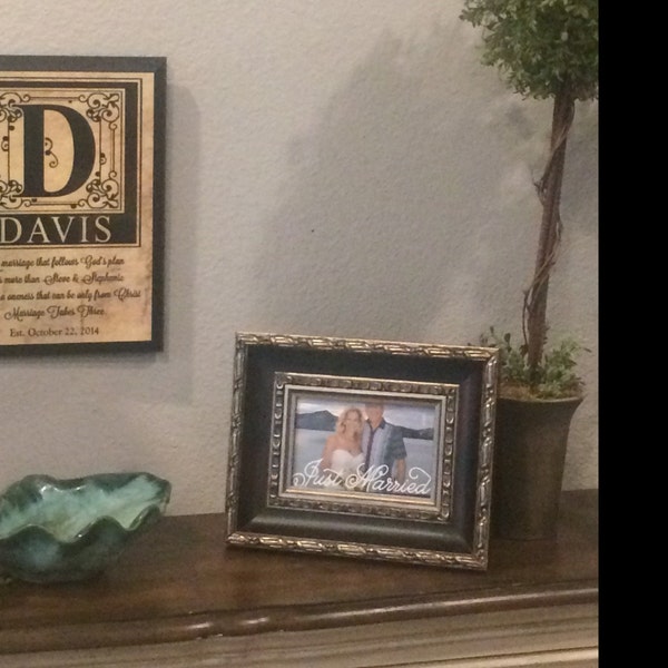 Classy Personalized Floating Frame - Rustic Wedding Gifts - Anniversary ...