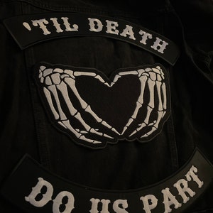 Skeleton Heart Hands Patch 2 Sizes - Etsy