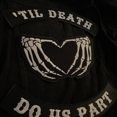 Skeleton Heart Hands Patch 2 Sizes - Etsy
