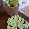 Monstera Leaf Coasters Crochet Pattern, Video Tutorial and PDF Download ...