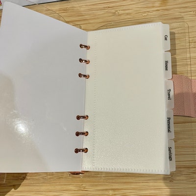 A6 White Divider Envelopes, Minimalist Tabbed Cash Wallets, Set of 5 ...