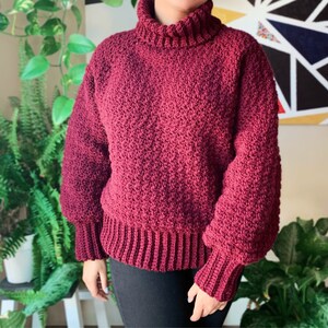 CROCHET PATTERN: The Millennial Jumper Cowl Neck/ Turtle | Etsy