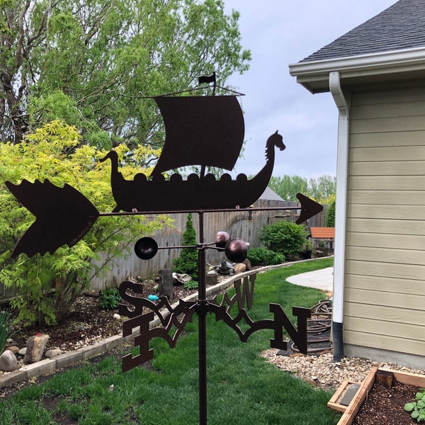 Hand Made Viking Ship Weathervane New - Etsy