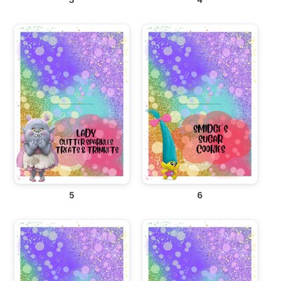 Trolls Birthday Party Templates Bundle, Invitation, Favors, Table ...