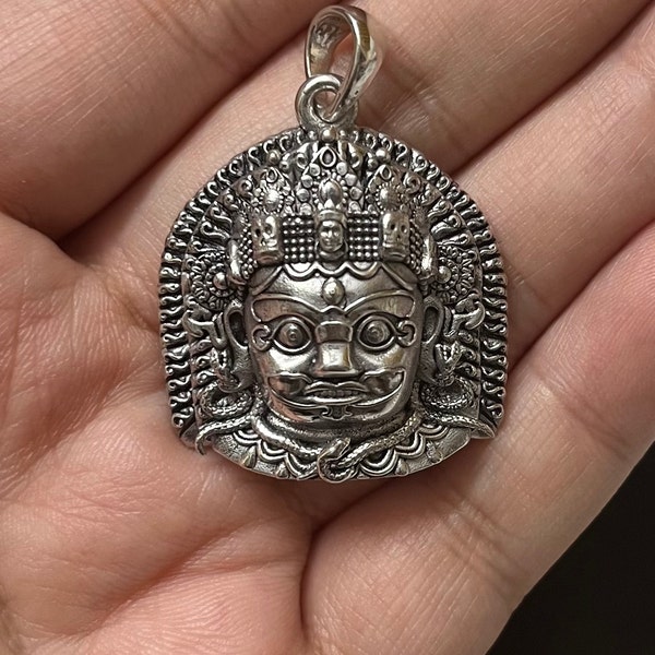 925 Sterling Silver Hanumanji Face Pendant Spiritual Hindu Jewelry ...