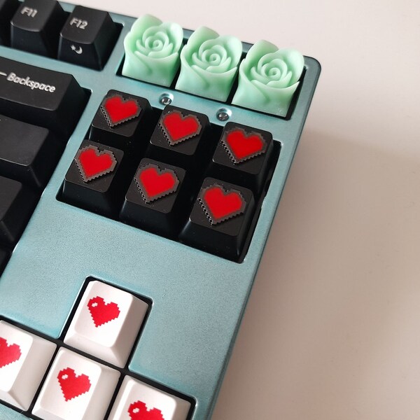 Rose Pastel Flower Artisan Keycap Cherry MX Mechanical Gaming Keyboards ...