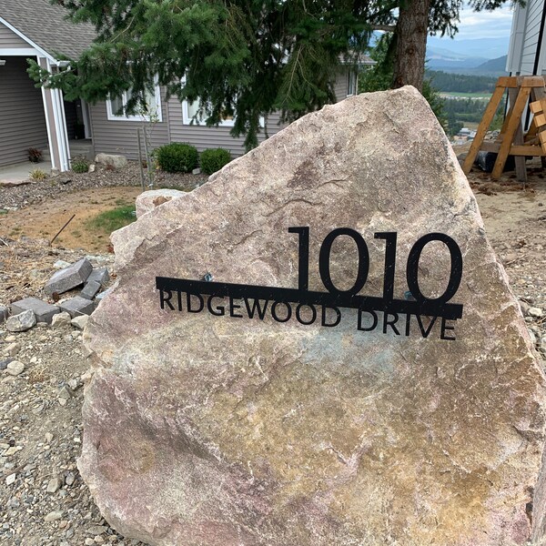 Metal House Numbers, Address Plaque, Housewarming Gifts, Address Sign ...