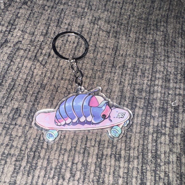 Skater Isopod, Pill Bug, Cute, Crustacean, Bug, Skateboard, Acrylic ...
