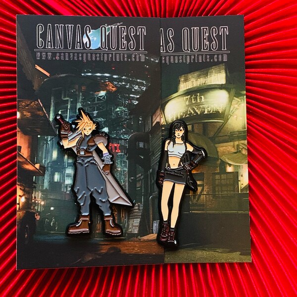 Final Fantasy VII - Cloud Strife Enamel Pin or Magnet - Classic PS1 ...