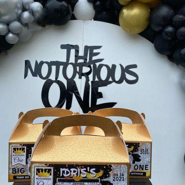 The Notorious One Cake Topper Svg Cut File | Instant Download | DIY ...