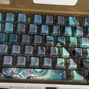 Shyvana the Half-dragon LOL Series Keycap Set, 127 Keys PBT for Mechanical Keyboard OEM Profile ...
