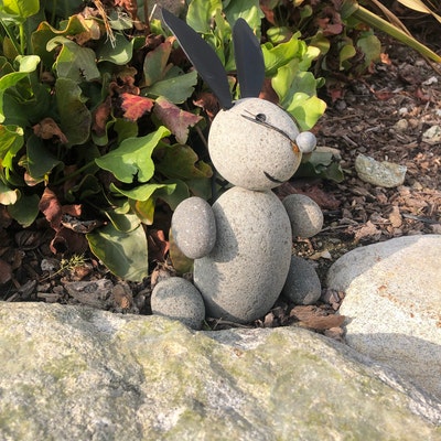 Handmade Cute Little Stone Rabbit for Home Indoor/outdoor Decorations ...