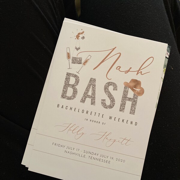 GENNA Nash Bash Invitation Template, Nash Bash Bachelorette, Nashville ...
