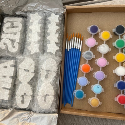 Beach Sea Theme Paint Your Own Kit, Craft Set, Ceramic Craft Kit ...