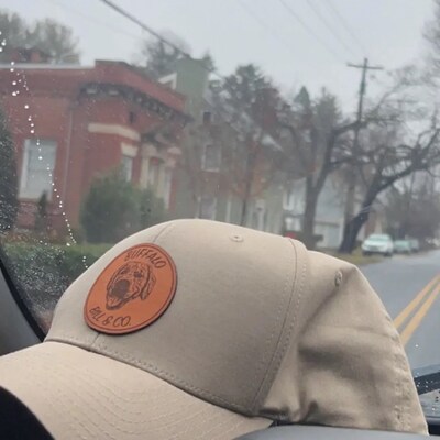 Largemouth Bass Patch Hat, Custom Richardson 112 Leather Patch Hat, Leather Patch Trucker Hat ...