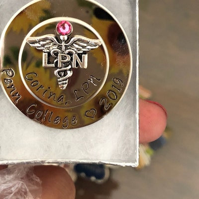 Personalized Nursing Pin / LPN BSN RN / Nurse Pin / Nursing Student ...