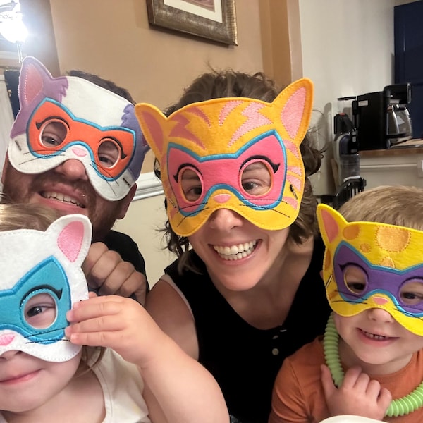 Fire & Water Masks-adult or Child Size Felt Mask-costume-creative ...